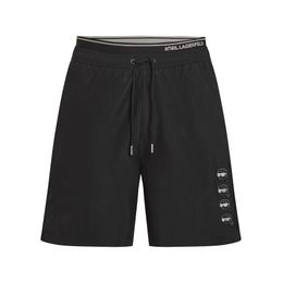 K by KARL LAGERFELD Karl Lagerfeld Badeshorts Herren Gr&ouml;&szlig;e S silbergrau / schwarz