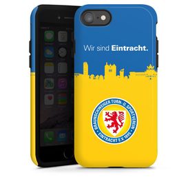 DeinDesign iPhone SE (2022) Handy Panzer Handyh&uuml;lle robuste Outdoor H&uuml;lle Schutzh&uuml;lle gl&auml;nzend Logo Eintracht Braunschweig Official Licensed Product Tough Case