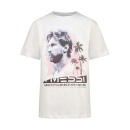 Messi Shirt in Wei&szlig;/ Bunt - 44% | Gr&ouml;&szlig;e 152 | Kinder-oberteile