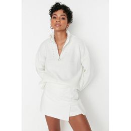 Trendyol Pullover in Wei&szlig; - 61% | Gr&ouml;&szlig;e M | Damen-pullover-cardigans