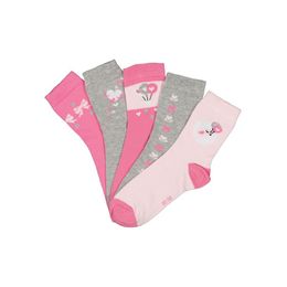 SPM F&uuml;r M&auml;dchen 5er-Set: Socken in Rosa/ Grau - 30% | Gr&ouml;&szlig;e 35-38 | Babysocken-strumpfhosen