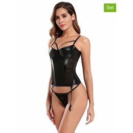 INTIMAX 2tlg. W&auml;sche-Set in Schwarz/ Schwarz - 60% | Gr&ouml;&szlig;e S | Damen-dessous