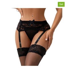 INTIMAX 2tlg. W&auml;sche-Set in Schwarz - 43% | Gr&ouml;&szlig;e 4XL/5XL | Damen-dessous