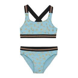 Color Kids Bikini in Hellblau/ Schwarz - 30% | Gr&ouml;&szlig;e 104 | Kinder-bademode