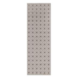 ELLE Decoration Kurzflor-Teppich "Perles" in Grau/ Creme - 73% | Gr&ouml;&szlig;e 80x240 cm |