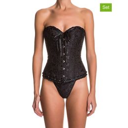 INTIMAX 2tlg. W&auml;sche-Set in Schwarz - 64% | Gr&ouml;&szlig;e L | Damen-dessous