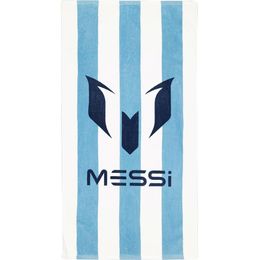 Messi Badetuch in Wei&szlig;/ Hellblau - (B)50 x (H)100 cm - 36% | Badtextilien