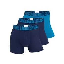 CR7 3er-Set: Boxershorts in Blau/ Dunkelblau - 57% | Gr&ouml;&szlig;e M | Herren-waesche