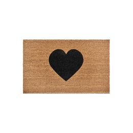 Hanse Home Kokos-Fu&szlig;matte "Heart" in Natur - 61% | Gr&ouml;&szlig;e 45x75 cm | Teppiche-fussmatten