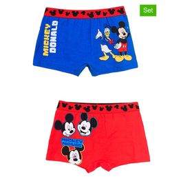 Disney Mickey Mouse 2er-Set: Boxershorts "Mickey" in Blau/ Rot - 25% | Gr&ouml;&szlig;e 98/104 | Kinder-waesche