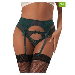 INTIMAX 2tlg. W&auml;sche-Set in Gr&uuml;n - 52% | Gr&ouml;&szlig;e XXL/3XL | Damen-dessous