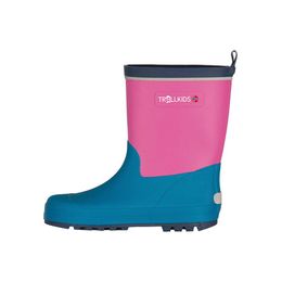 Trollkids Gummistiefel "Lysefjord" in T&uuml;rkis/ Pink - 39% | Gr&ouml;&szlig;e 26 | Kinder-outdoor-sport-schuhe