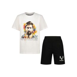 Messi 2tlg. Outfit in Wei&szlig;/ Schwarz - 54% | Gr&ouml;&szlig;e 128 | Kinder-oberteile