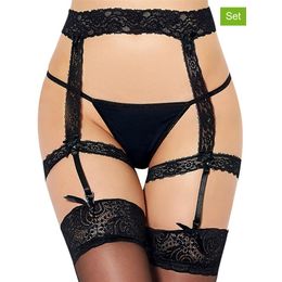 INTIMAX 2tlg. W&auml;sche-Set in Schwarz - 56% | Gr&ouml;&szlig;e L/XL | Damen-dessous