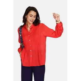 Le Jardin du Lin Leinen-Bluse in Rot - 68% | Gr&ouml;&szlig;e 36 | Damen-blusen
