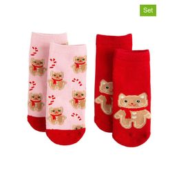 COOL CLUB 2er-Set: Socken in Rot/ Rosa - 21% | Gr&ouml;&szlig;e 25/27 | Babysocken-strumpfhosen
