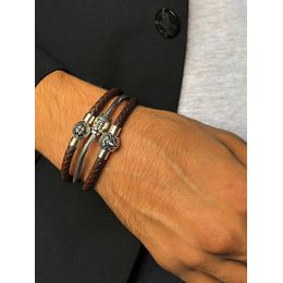 Uomo Leder-Armband in Braun - 68% | Gr&ouml;&szlig;e M | Herren-schmuck