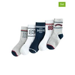 COOL CLUB 5er-Set: Socken in Dunkelblau/ Wei&szlig;/ Grau - 30% | Gr&ouml;&szlig;e 31/33 | Kinder-socken-strumpfhosen