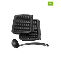 Tefal 3tlg. Set: Waffelplatten in Schwarz - 10% | Kuechengeraete