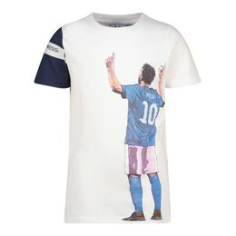 Messi Shirt in Wei&szlig; - 40% | Gr&ouml;&szlig;e 104 | Kinder-oberteile
