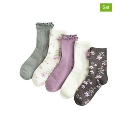 COOL CLUB 5er-Set: Socken in Creme/ Lila/ Anthrazit - 30% | Gr&ouml;&szlig;e 25/27 | Kinder-socken-strumpfhosen