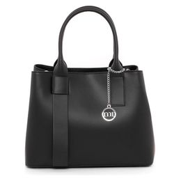 Mia Tomazzi Leder-Henkeltasche "Monviso" Schwarz - (B)33 x (H)25 x (T)14 cm - 75% | Damen-taschen