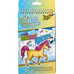 folia PAPER Schablonenbuch "Ponyhof" in Bunt - (L)24 x (B)14,2 cm - 44% | Kinder-kreativspielzeug