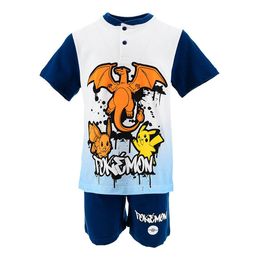 Pok&eacute;mon Pok&eacute;mon Pyjama "Pokemon" in Wei&szlig;/ Dunkelblau - 50% | Gr&ouml;&szlig;e 128 | Kinder-waesche