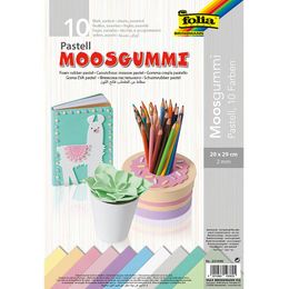 folia PAPER Moosgummi in Pastell - 10 Blatt - (L)29 x (B)20 cm - 34% | Kinder-kreativspielzeug