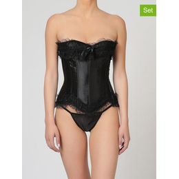INTIMAX 2tlg. W&auml;sche-Set in Schwarz - 75% | Gr&ouml;&szlig;e L | Damen-dessous