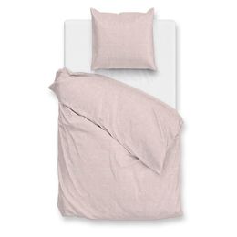 HNL Flanell-Bettw&auml;sche-Set "Flanella di Lino" in Rosa - 23% | Gr&ouml;&szlig;e 155x220 cm | Bettwaesche-bettwaren