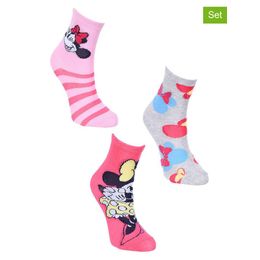 Disney Minnie Mouse 3er-Set: Socken "Minnie" in Bunt - 43% | Gr&ouml;&szlig;e 31-34 | Kinder-socken-strumpfhosen