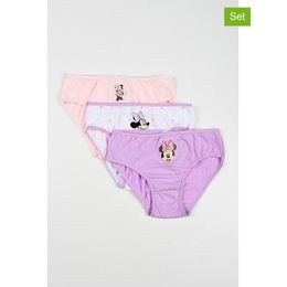 Disney Minnie Mouse 3er-Set: Slips "Minnie" in Rosa/ Wei&szlig;/ Lila - 37% | Gr&ouml;&szlig;e 116-128 | Kinder-waesche