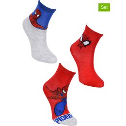 Spiderman 3er-Set: Socken "Spiderman" in Rot/ Grau - 28% | Gr&ouml;&szlig;e 23-26 | Kinder-socken-strumpfhosen