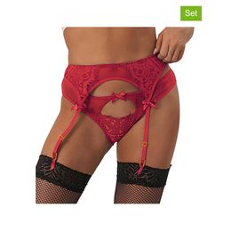 INTIMAX 2tlg. W&auml;sche-Set in Rot - 47% | Gr&ouml;&szlig;e L/XL | Damen-dessous
