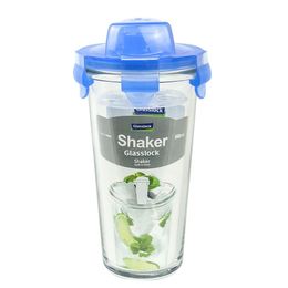 GLASSLOCK Dressingshaker in Transparent/ Blau - 450 ml - 20% | Kuechenhelfer