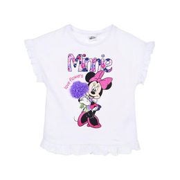 Disney Minnie Mouse Shirt "Minnie" in Wei&szlig; - 52% | Gr&ouml;&szlig;e 128 | Kinder-oberteile