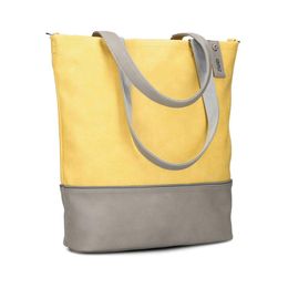 Zwei Schultertasche "J145" in Grau/ Gelb - (B)37 x (H)36 x (T)15 cm - 52% | Damen-taschen