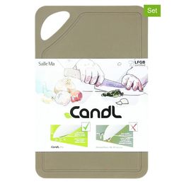CandL 2er-Set: Schneidebretter ''Handy'' in Beige - (L)26,2 x (B)17 cm - 49% | Kuechenhelfer