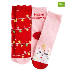 COOL CLUB 2er-Set: Socken in Rosa/ Rot - 14% | Gr&ouml;&szlig;e 34/36 | Kinder-socken-strumpfhosen