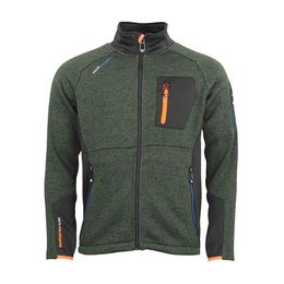 Peak Mountain Fleecejacke "Club" in Gr&uuml;n - 65% | Gr&ouml;&szlig;e L | Herren-pullover-sport