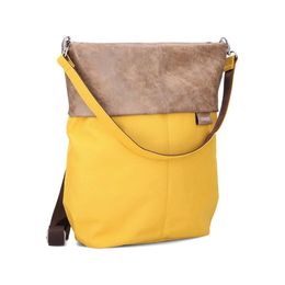 Zwei Schultertasche ''Olli OR12'' in Gelb/ Hellbraun - (B)33 x (H)34 x (T)14 cm - 54% | Damen-taschen