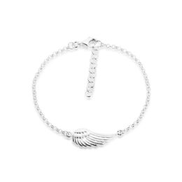 NENALINA Damen Armband &raquo;Fl&uuml;gel Anh&auml;nger Schutzengel 925 Silber&laquo; silber