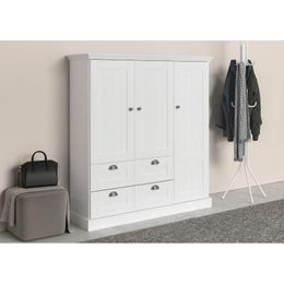 OTTO home W&auml;scheschrank &raquo;Motala&laquo; B/H/T ca. 133x120x35, mit 2 gro&szlig;e Schubladen, Breite 122 cm, H&ouml;he 130 cm wei&szlig; Spanplatte