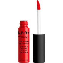 NYX Damen NYX Lippenstift &raquo;Professional Makeup Soft Matte Lip Cream&laquo; mit nat&uuml;rlichen Inhaltstoffen rot