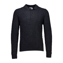 LINDBERGH Herren LINDBERGH Strickpullover mit Zopfmuster, Polo-Kragen und Wolle XXL