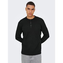 Only & Sons Only & Sons Herren ONLY & SONS Langarmshirt &raquo;ONSTOBIE REG LS HENLEY TEE NOOS&laquo; Baumwollmischung, regular fit XL