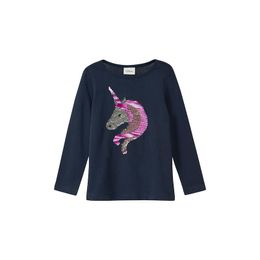 s.Oliver Junior M&auml;dchen s.Oliver Junior Langarmshirt mit Pailletten-Einhorn 140