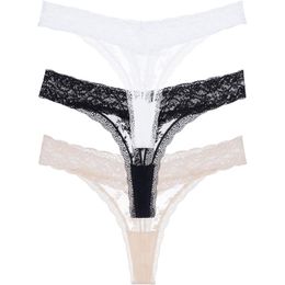Dorina Damen Tanga &raquo;Lana Essential Lace&laquo; leicht transparent, mit Spitze, bequem, weich XL