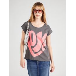 miss goodlife T-Shirt 'London' Damen Gr&ouml;&szlig;e M dunkelgrau / hellpink
